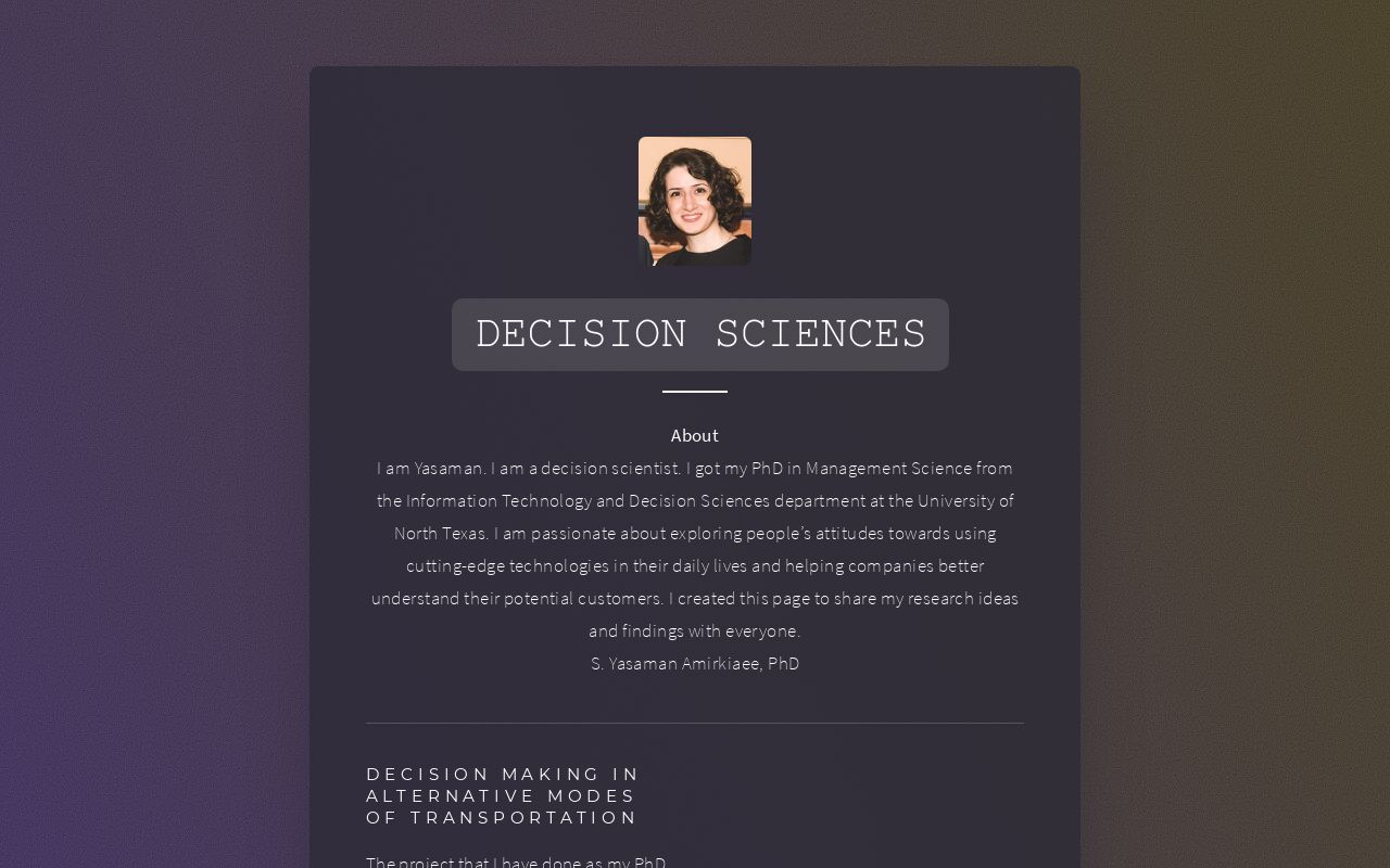 Decision Sciences